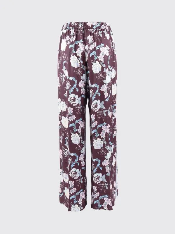 FORTE_FORTE Floral Print Viscose Palazzo Trousers - Brown