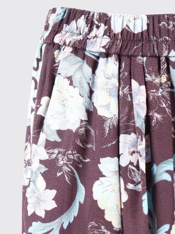 FORTE_FORTE Floral Print Viscose Palazzo Trousers - Brown