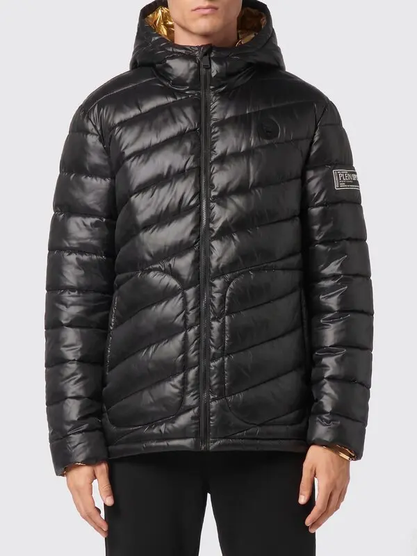 PLEIN SPORT Quilted Padded Nylon Down Jacket - Black
