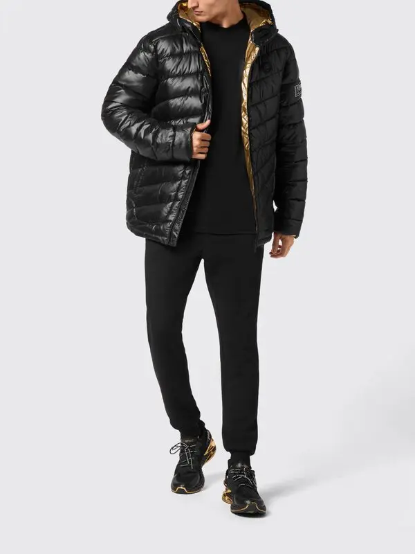 PLEIN SPORT Quilted Padded Nylon Down Jacket