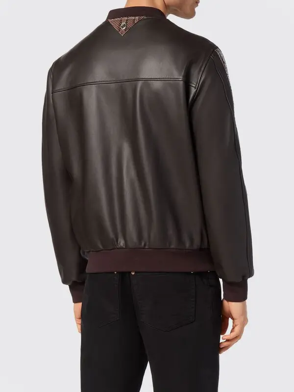 BILLIONAIRE Leather Bomber Jacket