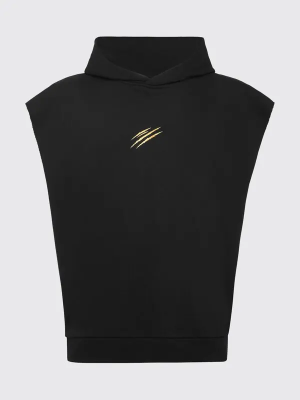 PLEIN SPORT Sleeveless Hooded Sweatshirt - Black