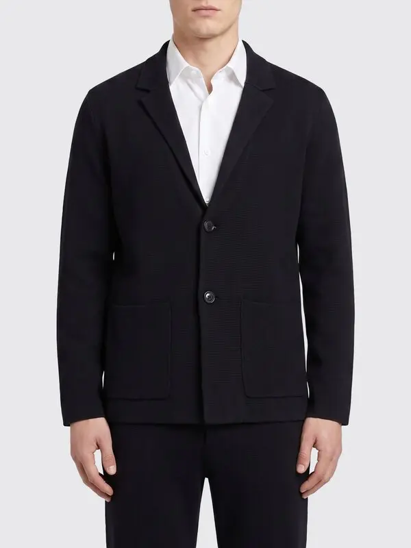ROBERTO COLLINA Single-breasted Cotton Blazer - Black