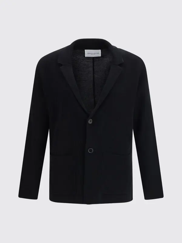 ROBERTO COLLINA Single-breasted Cotton Blazer - Black