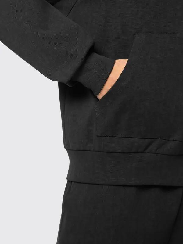 PLEIN SPORT Cotton Hooded Sweatshirt With Logo - Black