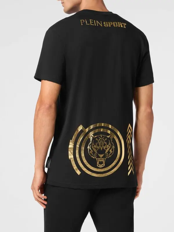 PLEIN SPORT Cotton T-shirt With Laminated Logo