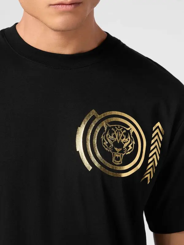 PLEIN SPORT Cotton T-shirt With Laminated Logo