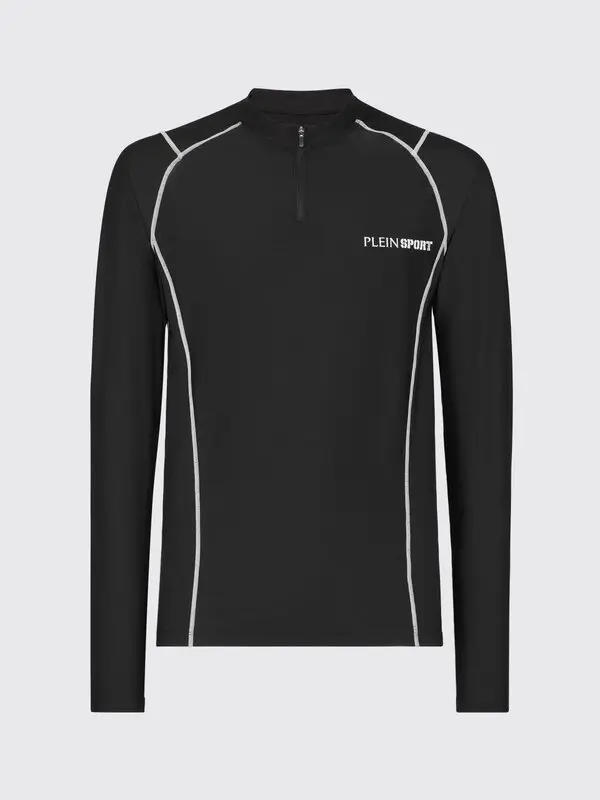 PLEIN SPORT Technical Stretch Fabric Long Sleeve T-shirt