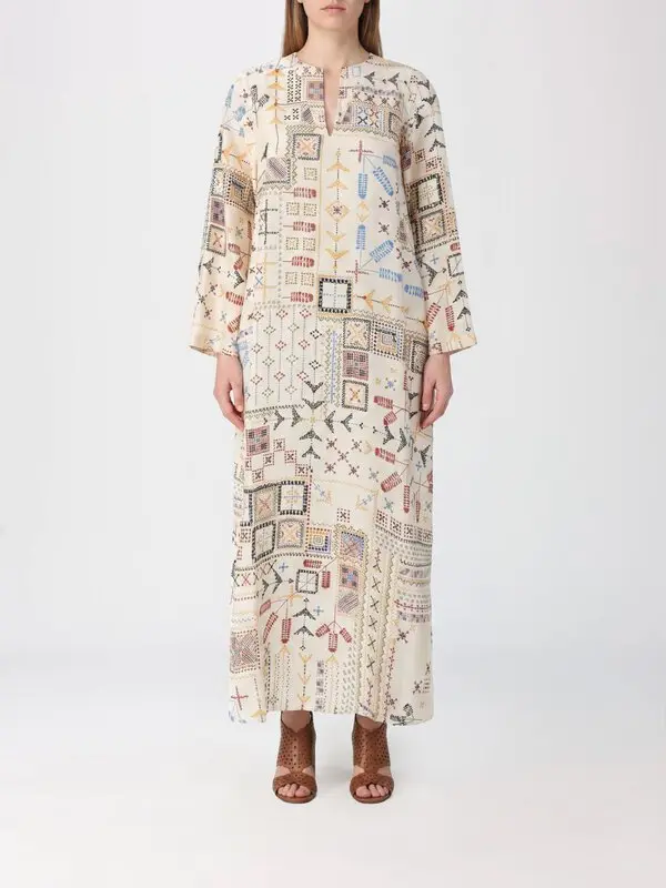 Momoni Printed Midi Dress - Ivory