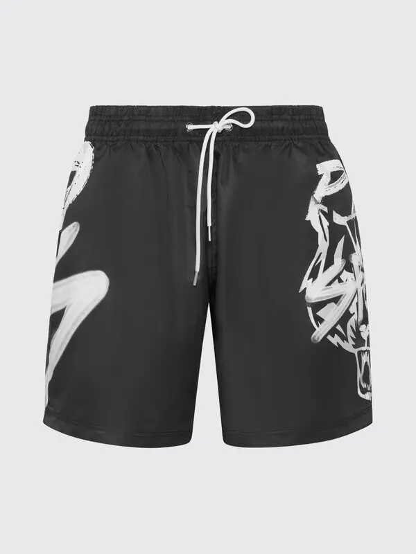 PLEIN SPORT Graphic Print Drawstring Shorts