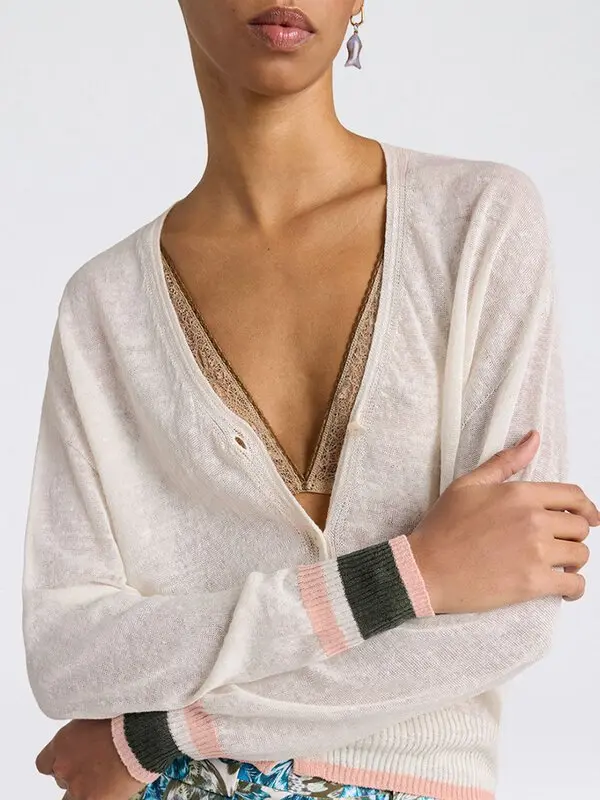 Momoni Linen Blend Cardigan