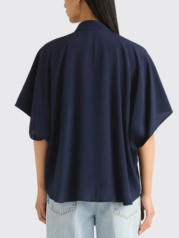 Momoni Silk Blend Shirt - Blue