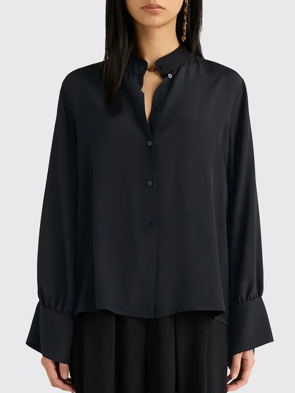 Momoni Silk Blend Shirt - Black