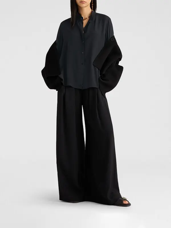 Momoni Silk Blend Shirt - Black