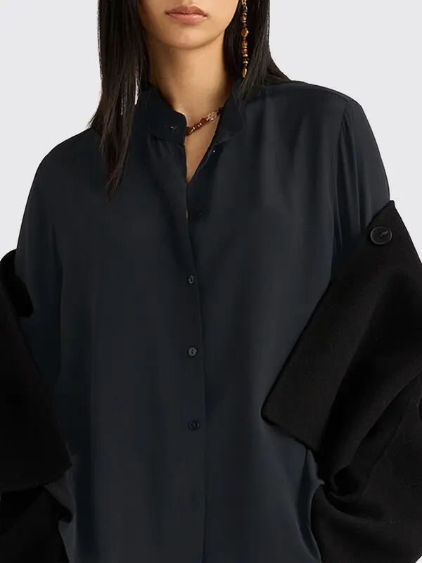 Momoni Silk Blend Shirt - Black