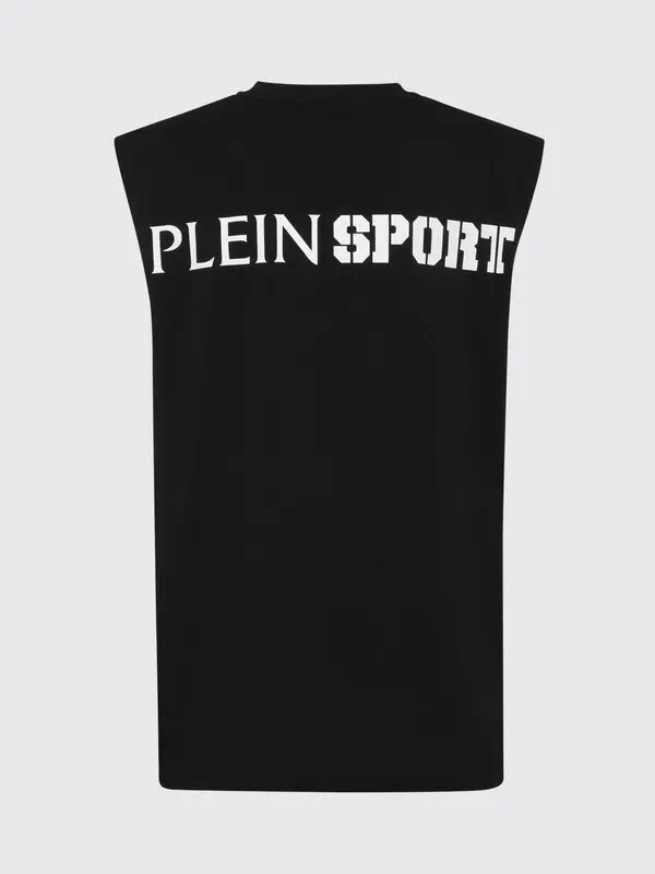 PLEIN SPORT Sleeveless Graphic Tank Top - Black