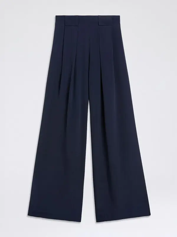 Momoni Silk Blend Wide Leg Trousers