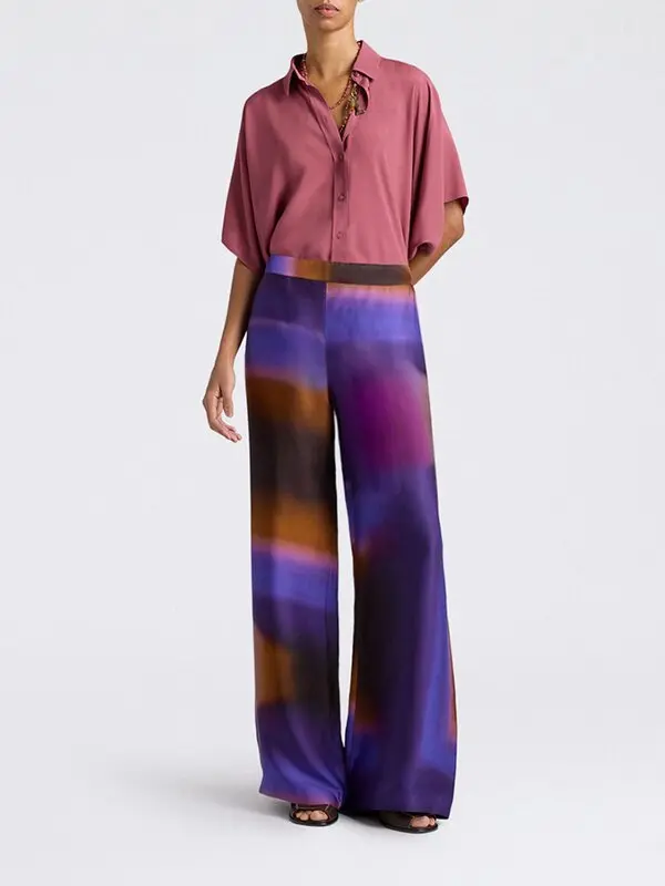 Momoni Printed Viscose Palazzo Trousers