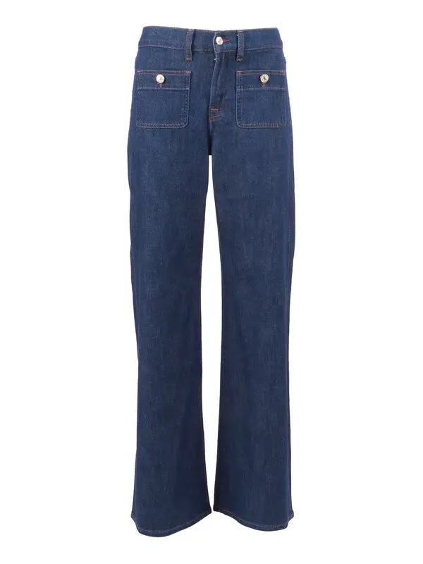 7 For All Mankind Lotta Tailorless Halona Jeans With Patch Pockets