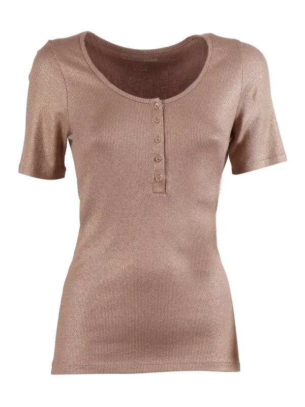 Majestic Filatures Ribbed Henley T-shirt