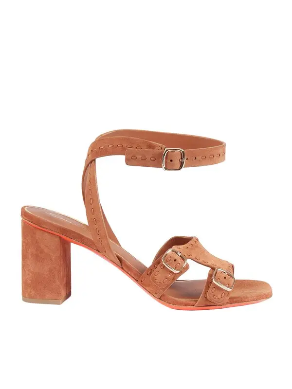 Santoni Didi Flair" Block Heel Ankle Strap Sandals