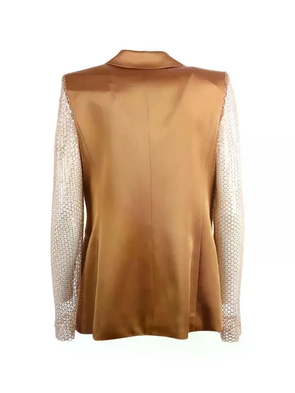 CLIPS Sequin-embellished Mesh-sleeve Jacket