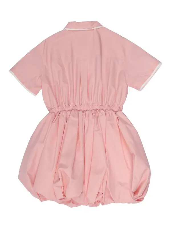 FENDI JR Popeline Dress With Collared Neckline