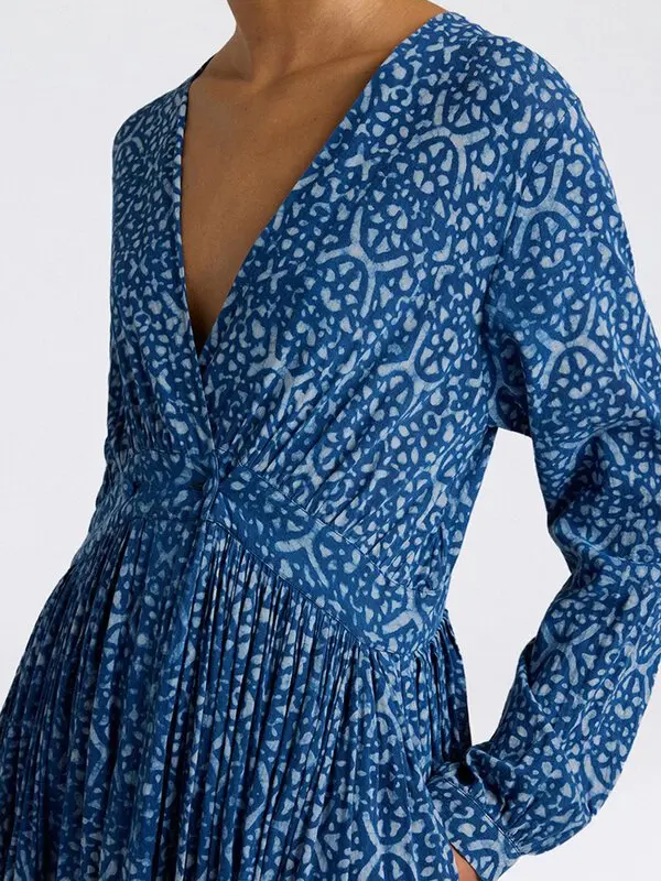 Momoni Printed Cotton Midi Dress