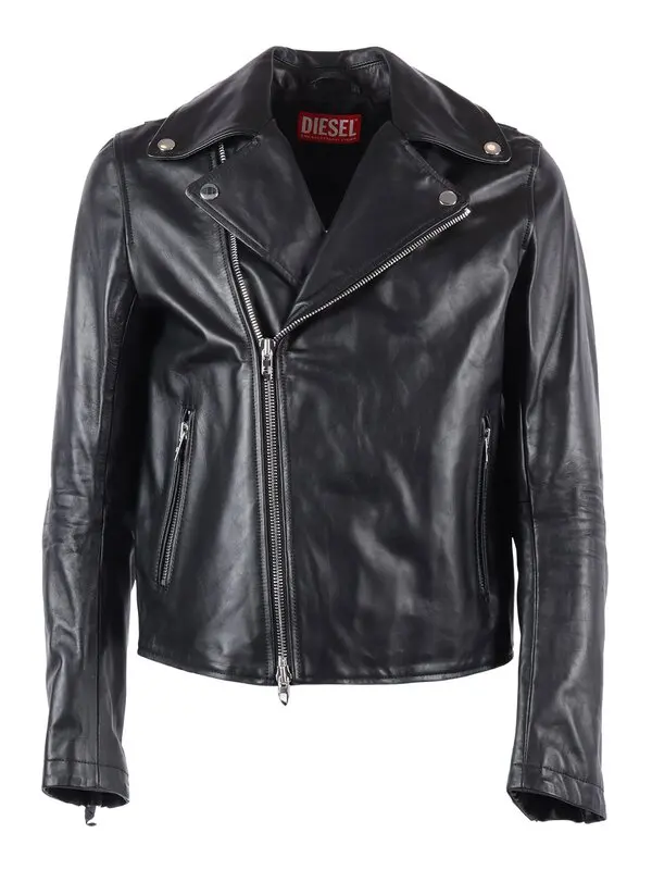 DIESEL® L-eo-wrd Leather Biker Jacket