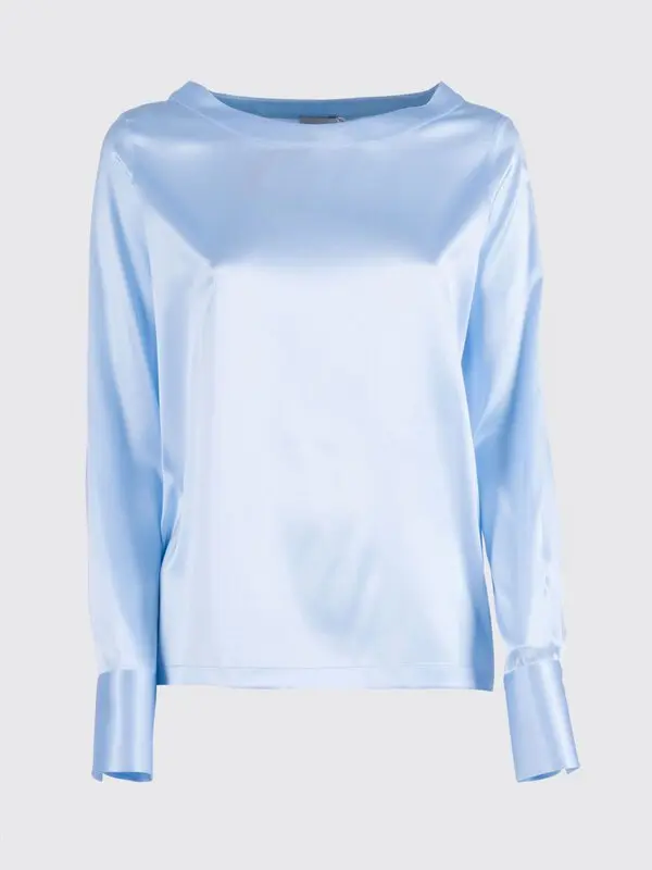 MAZZARELLI Stretch Silk Blouse - Gnawed Blue