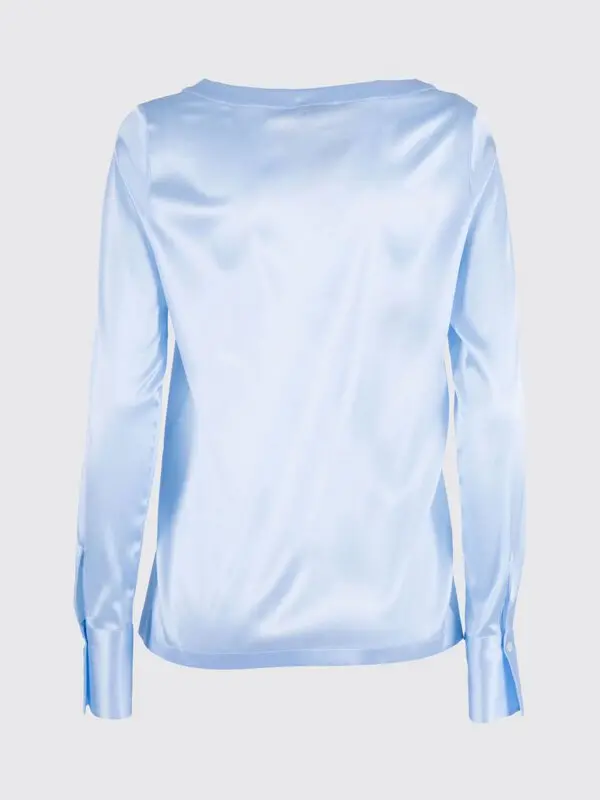 MAZZARELLI Stretch Silk Blouse - Gnawed Blue