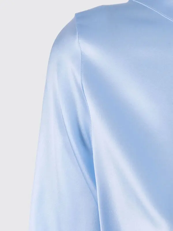 MAZZARELLI Stretch Silk Blouse - Gnawed Blue