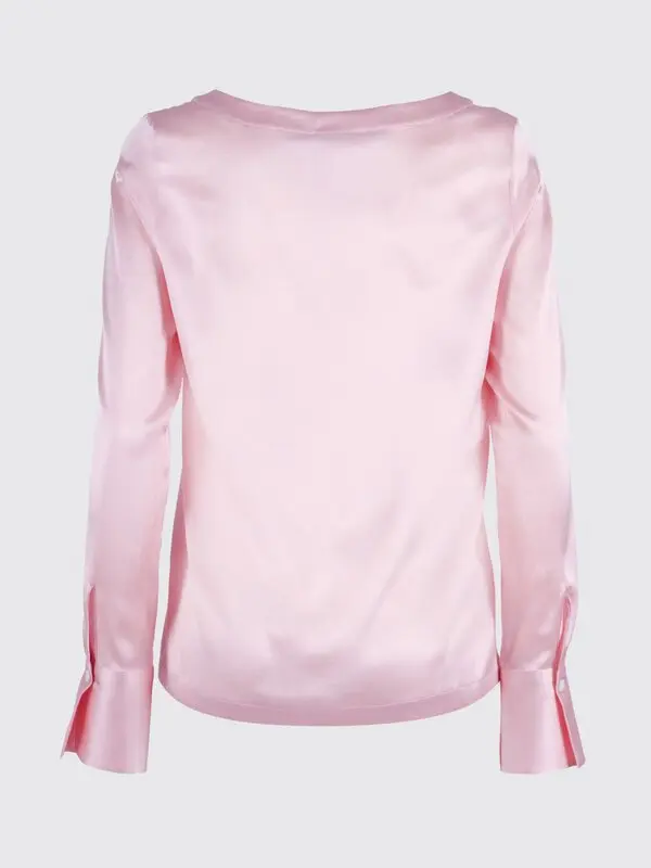 MAZZARELLI Stretch Silk Satin Blouse - Pink