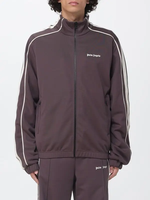 Palm Angels Polyester Zip-up Track Jacket With Logo