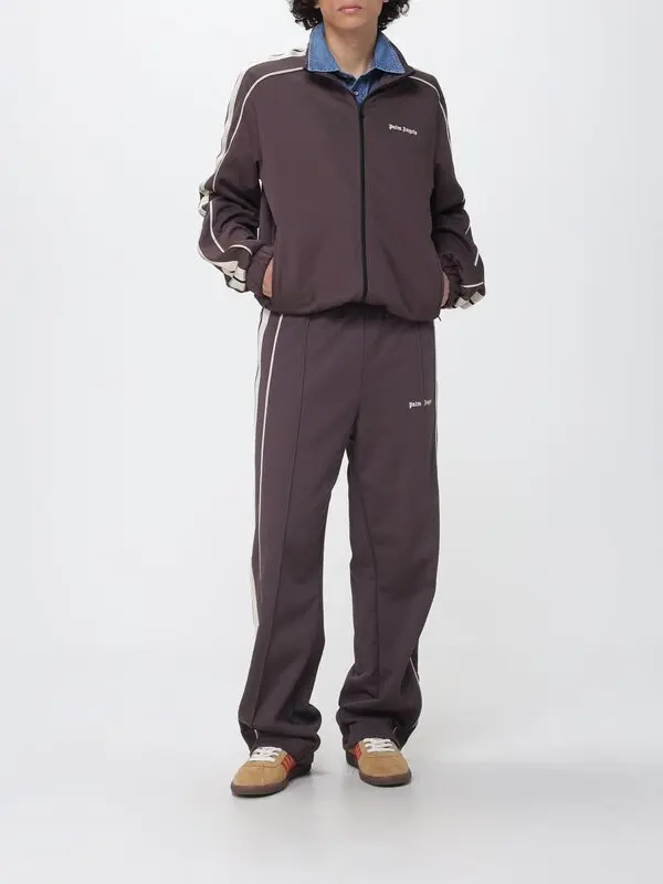 Palm Angels Polyester Zip-up Track Jacket With Logo