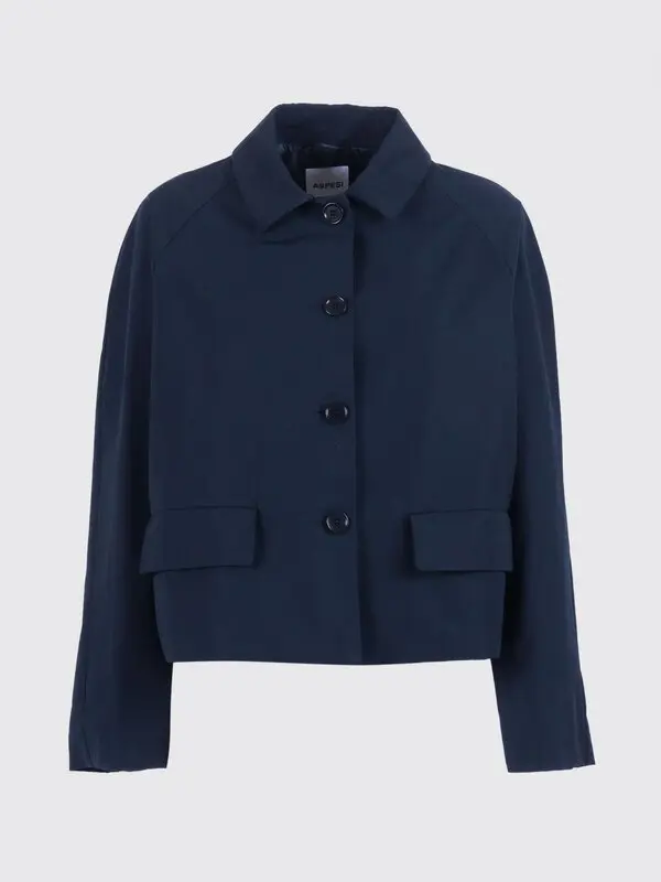Aspesi Single-breasted Cotton Blend Jacket - Blue