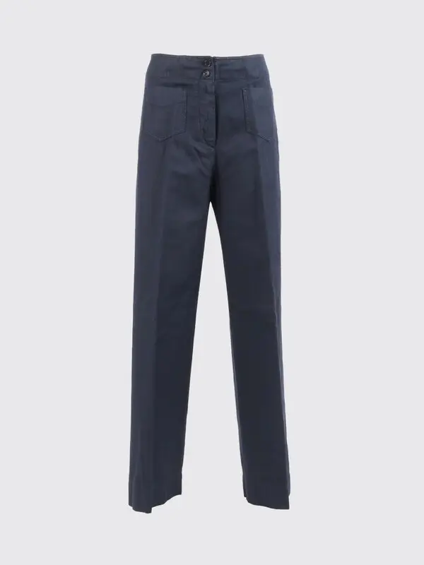 Aspesi Cotton And Linen Blend Straight Trousers
