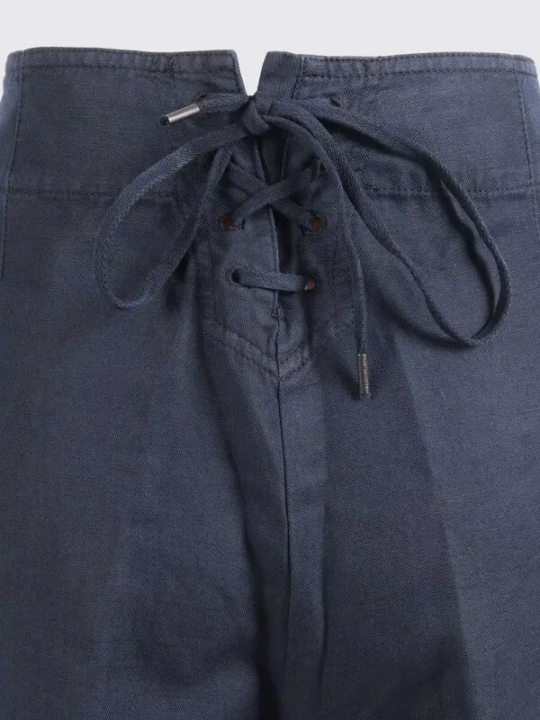 Aspesi Cotton And Linen Blend Straight Trousers