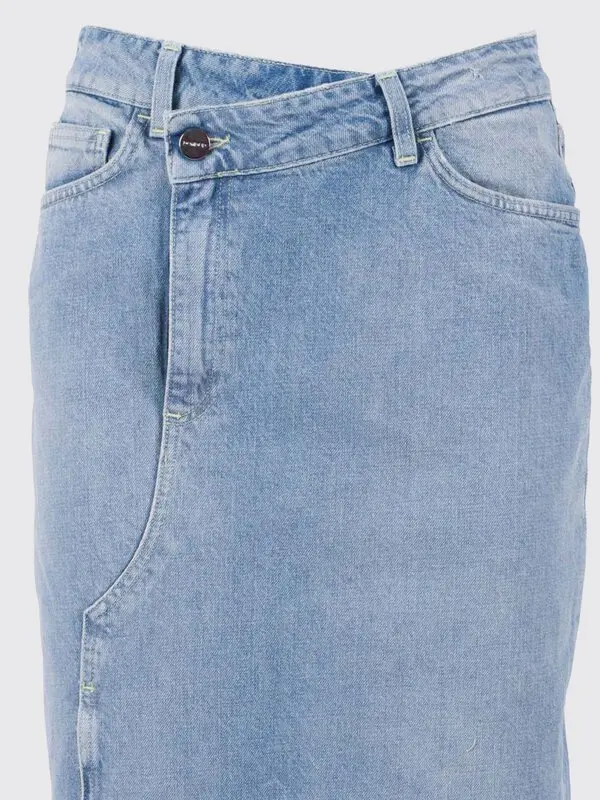 DONDUP Distressed Denim Long Skirt