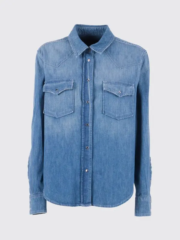 DONDUP Cotton Denim Shirt - Blue