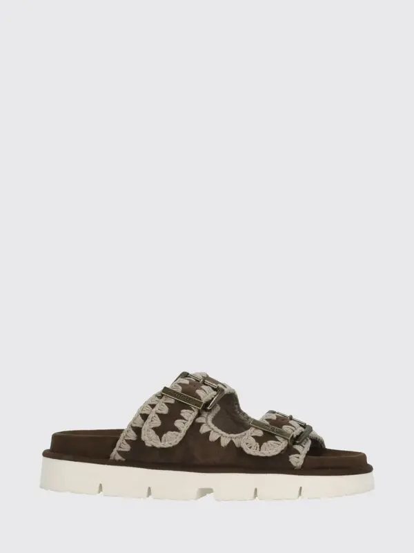 Mou Buckled Heeled Sandals - Brown