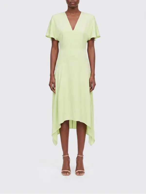 Stella McCartney Asymmetrical Satin Midi Dress