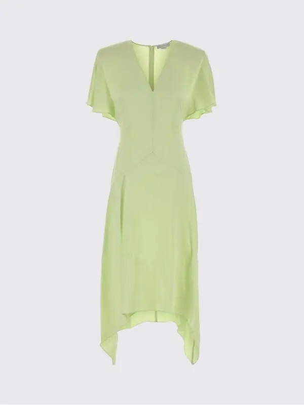 Stella McCartney Asymmetrical Satin Midi Dress