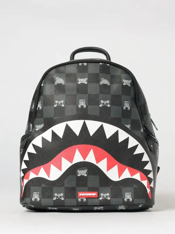 SPRAYGROUND Saffiano Coated Cotton Checkered Backpack With Printed Logo - Multicolor