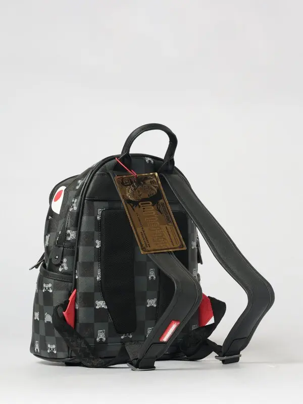 SPRAYGROUND Saffiano Coated Cotton Checkered Backpack With Printed Logo - Multicolor