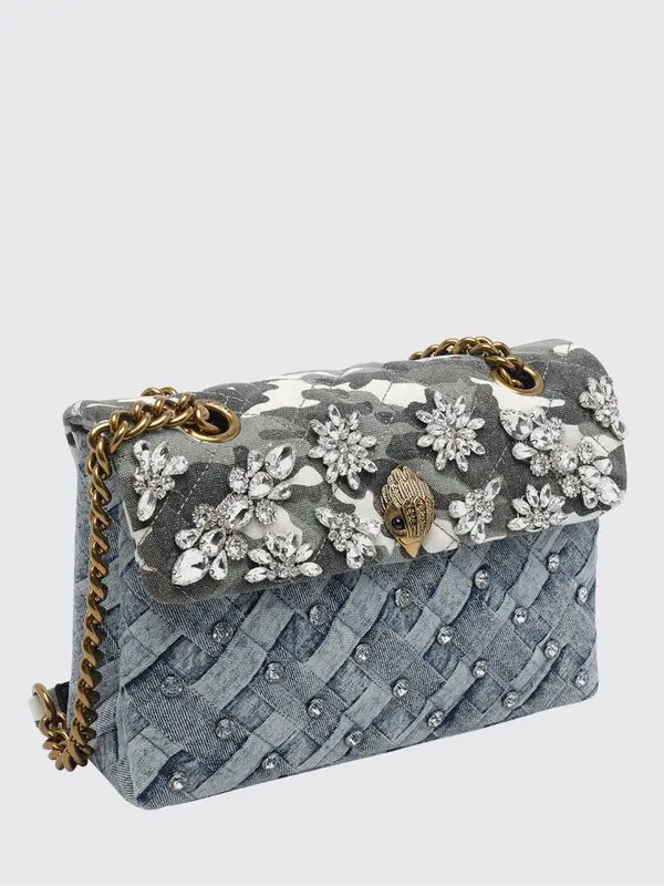 Kurt Geiger Embellished Camouflage And Denim Crossbody Bag