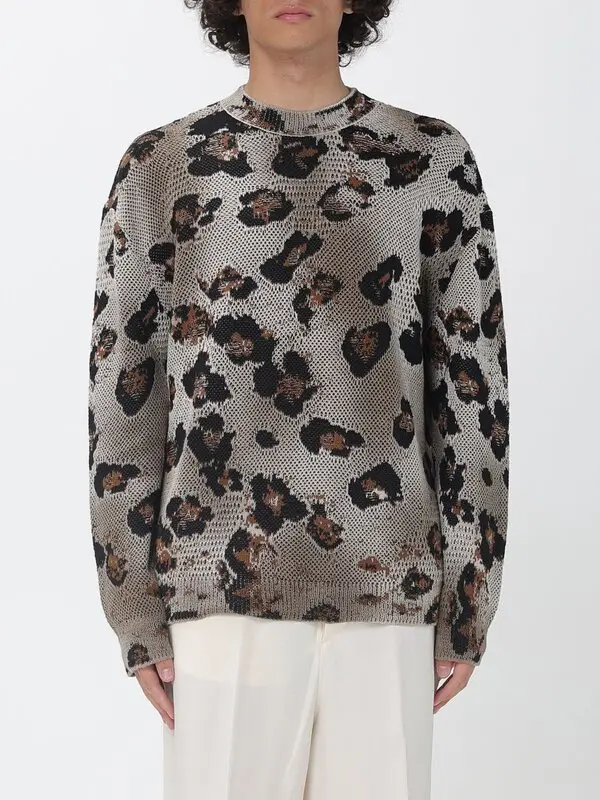 LANEUS Printed Knit Sweater