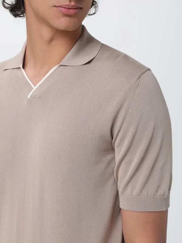 ZANONE Cotton Knit Polo Shirt