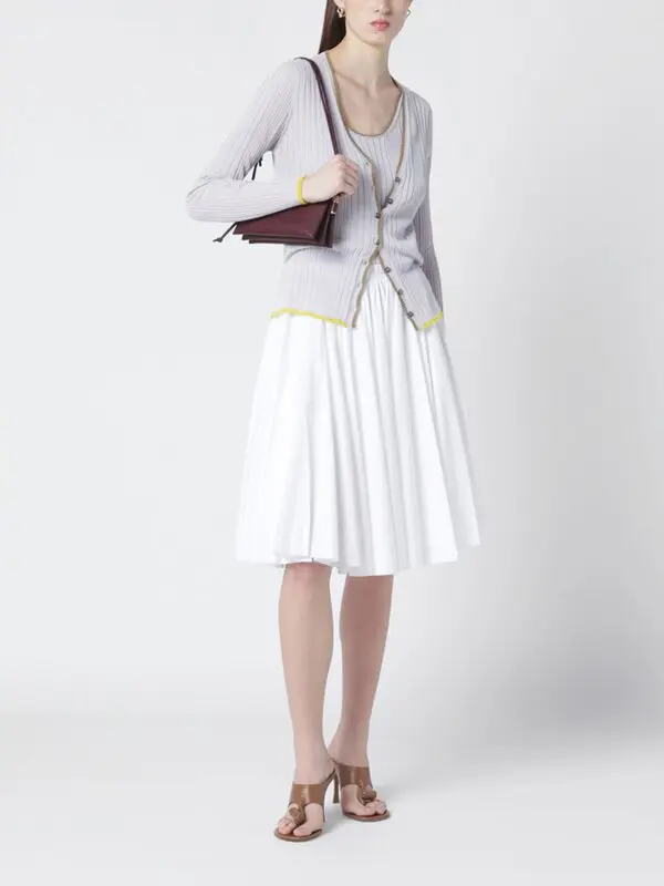 ROBERTO COLLINA Ribbed Viscose Cardigan