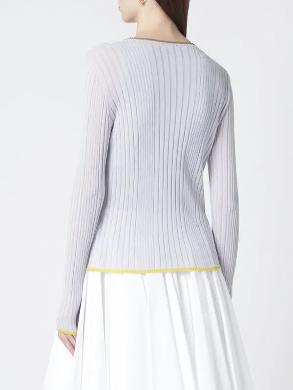 ROBERTO COLLINA Ribbed Viscose Cardigan